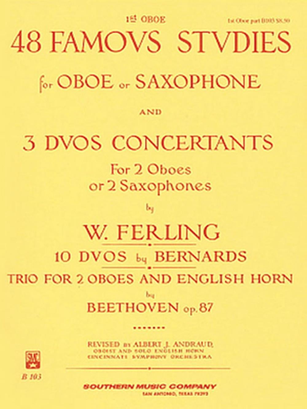 48 Famous Studies, (1st and 3rd Part): Oboe, Paperback, 9781581060515 ...