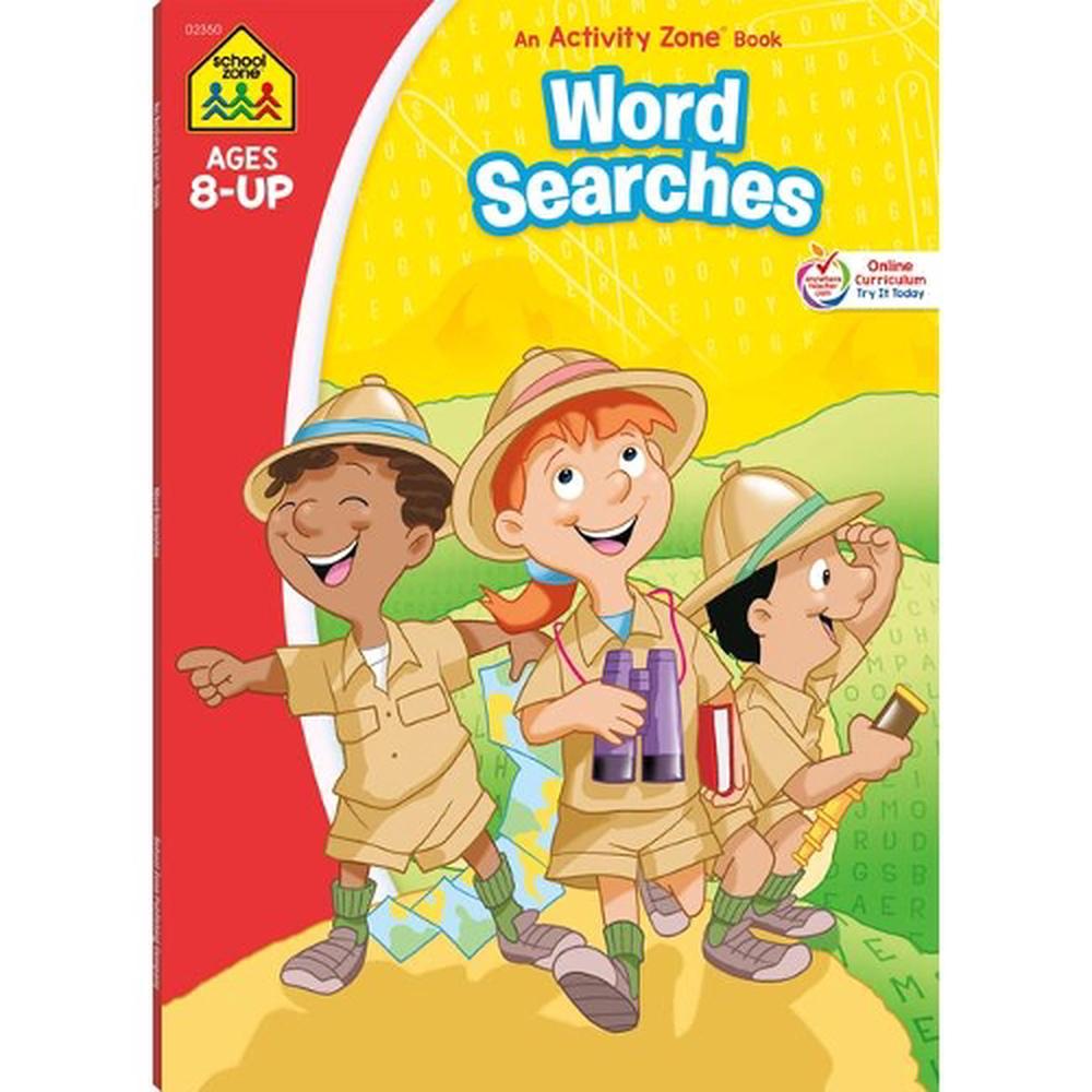 School Zone Word Searches 64-Page Workbook by School Zone, Paperback ...