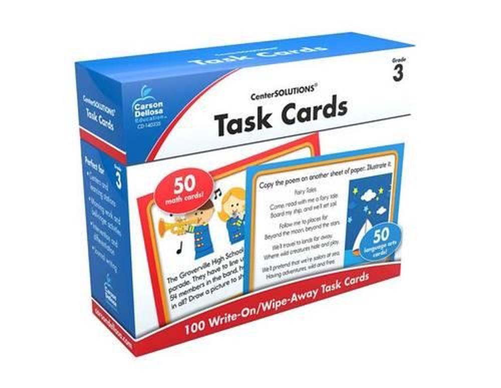 Task Cards Learning Cards, Grade 3 by Carson Dellosa Education, Cards ...