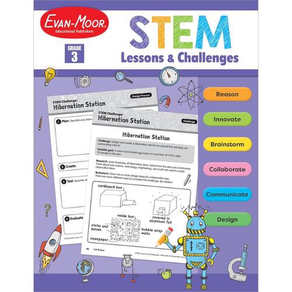 Stem Lessons and Challenges, Grade 3 by Evan-Moor Educational ...