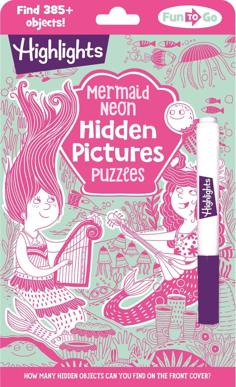 Mermaid Neon Hidden Pictures Puzzles by Highlights, Paperback ...