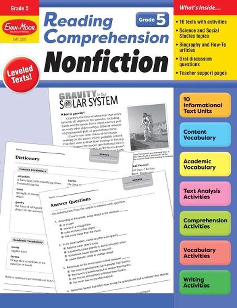Reading Comprehension: Nonfiction, Grade 5 Teacher Resource by Evan ...