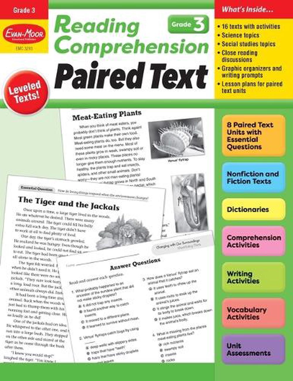 Reading Comprehension: Paired Text, Grade 3 Teacher Resource by Evan ...