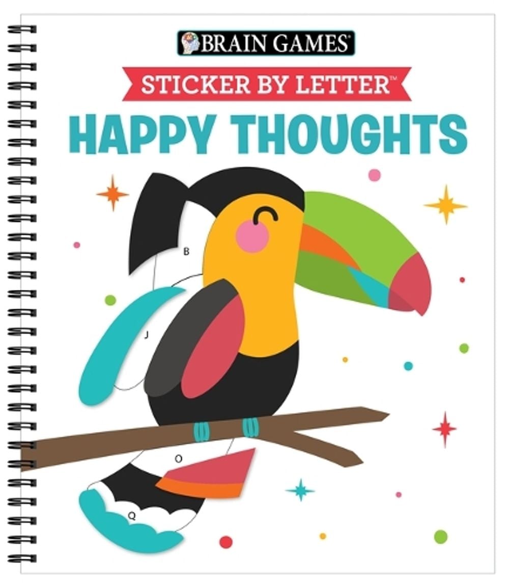 Brain Games - Sticker by Letter: Happy Thoughts by Brain Games, Spiral ...
