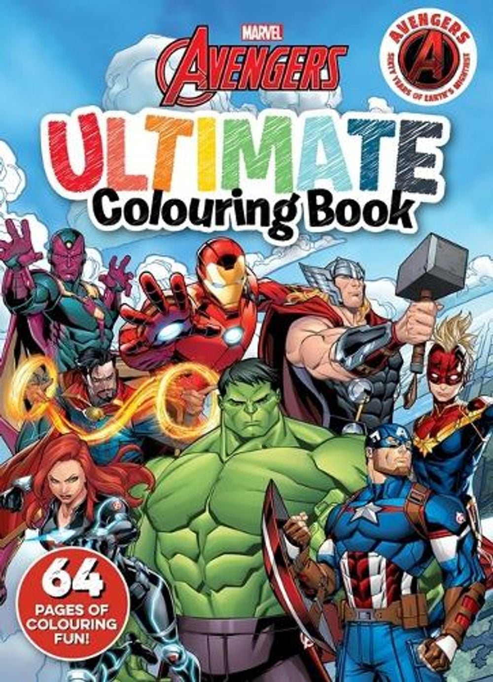 Avengers 60th Anniversary: Ultimate Colouring Book (Marvel), Paperback ...