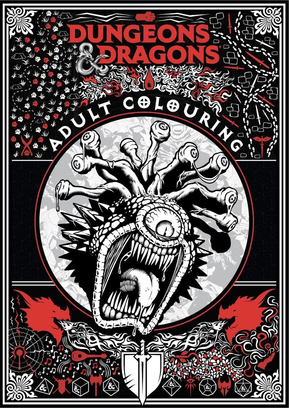 Dungeons and Dragons: Adult Colouring Book (Hasbro), Paperback ...