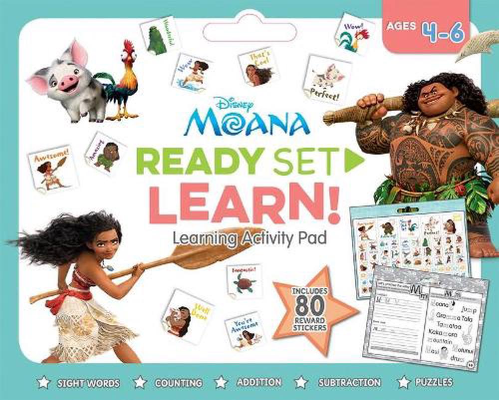 Disney Moana: Ready Set Learn! Activity Pad (Ages 4-6), Paperback ...
