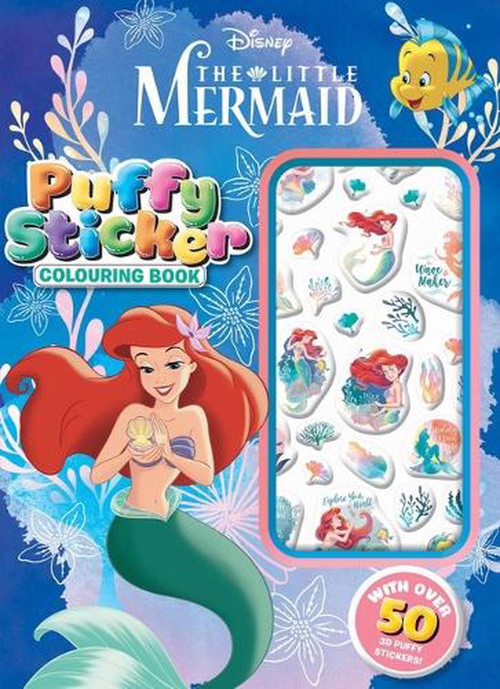 The Little Mermaid: Puffy Sticker Colouring Book (Disney), Paperback ...