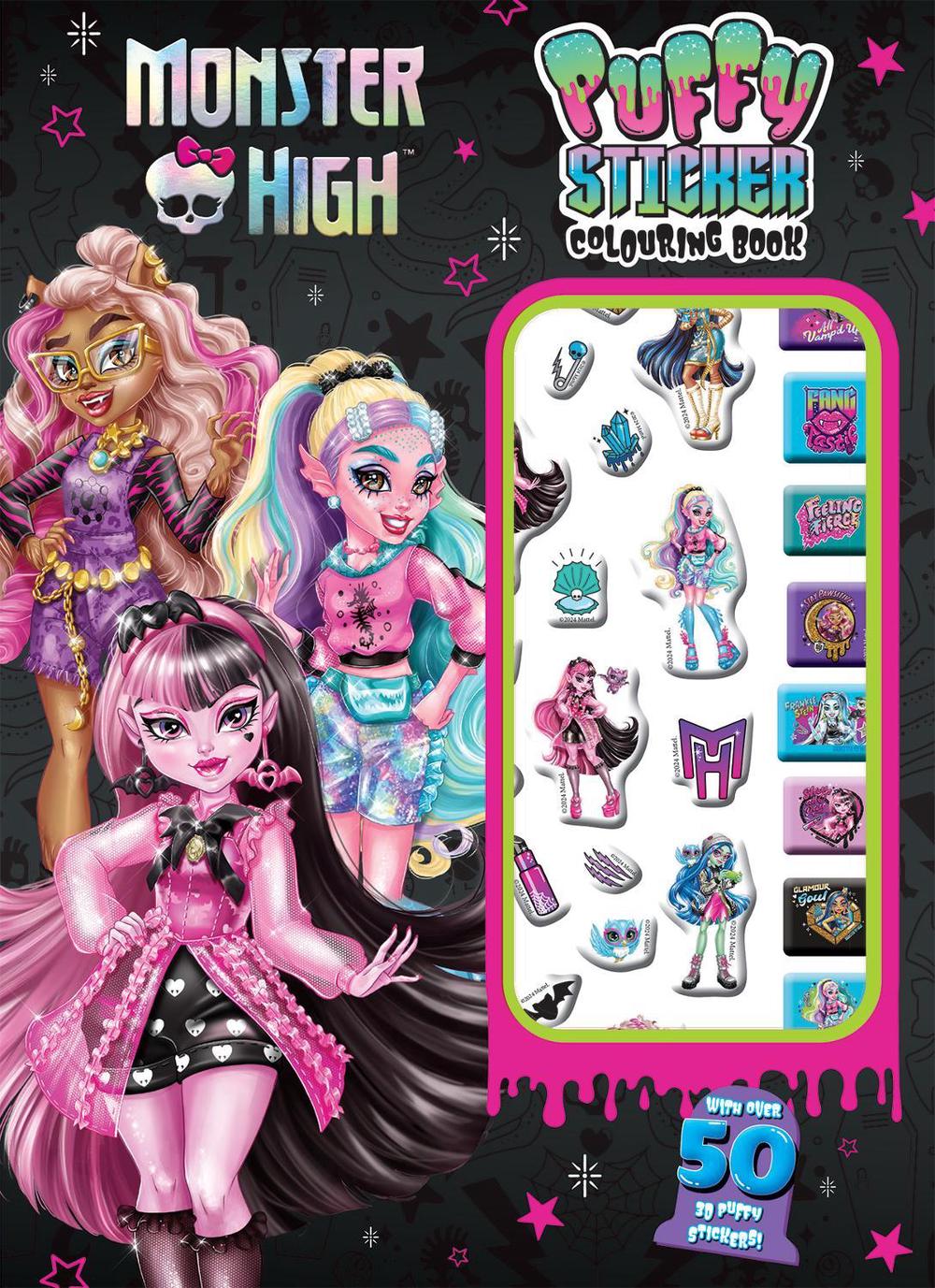 Monster High: Puffy Sticker Colouring Book (Mattel), Paperback ...