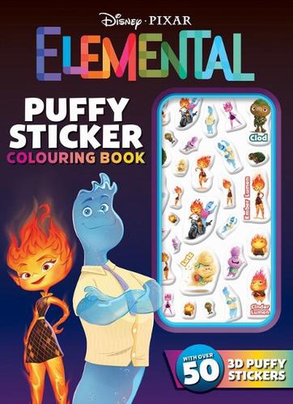 Elemental: Puffy Sticker Colouring Book (Disney Pixar), Paperback ...