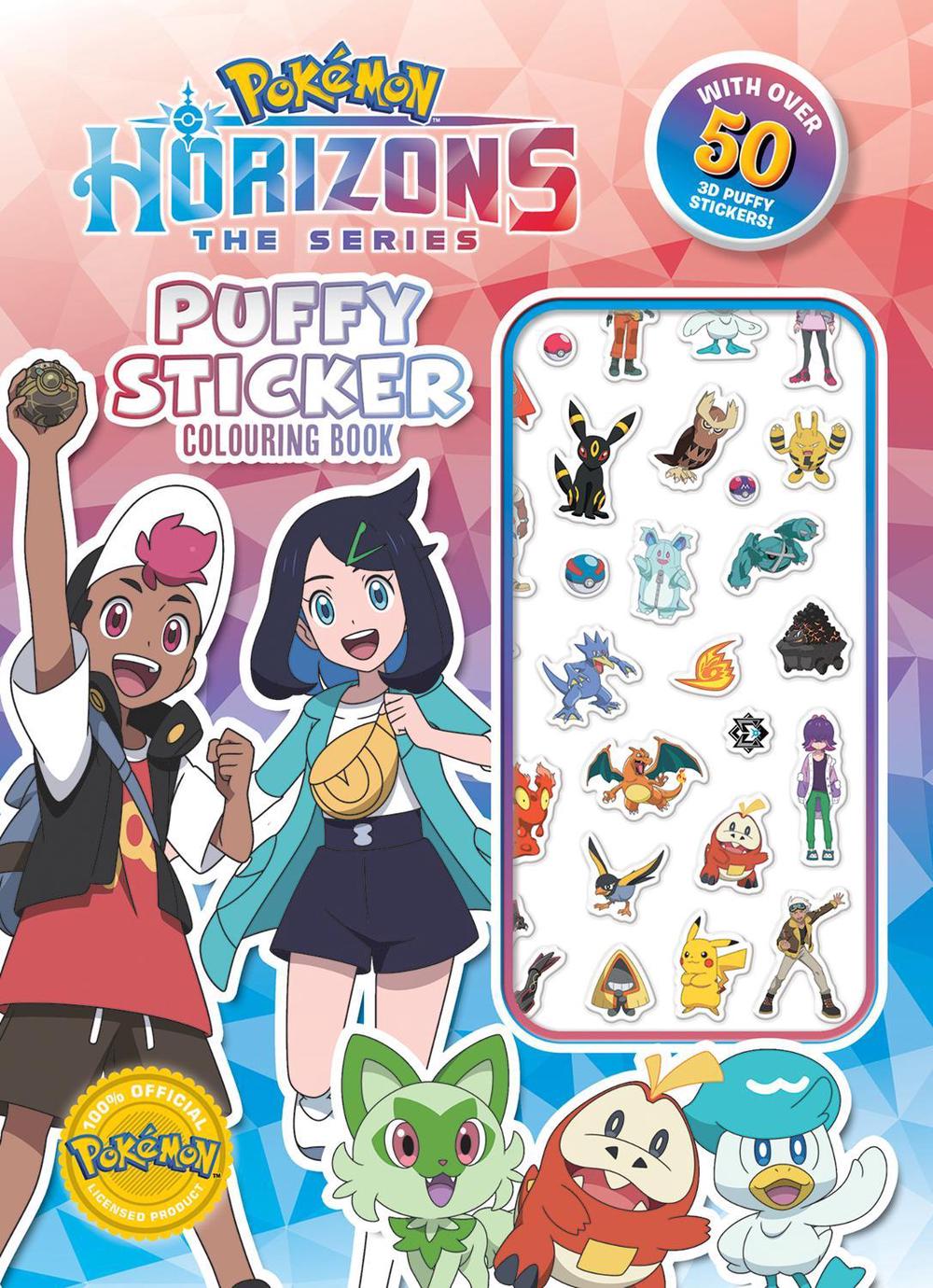 Pokemon Horizons The Series: Puffy Sticker Colouring Book, Paperback ...