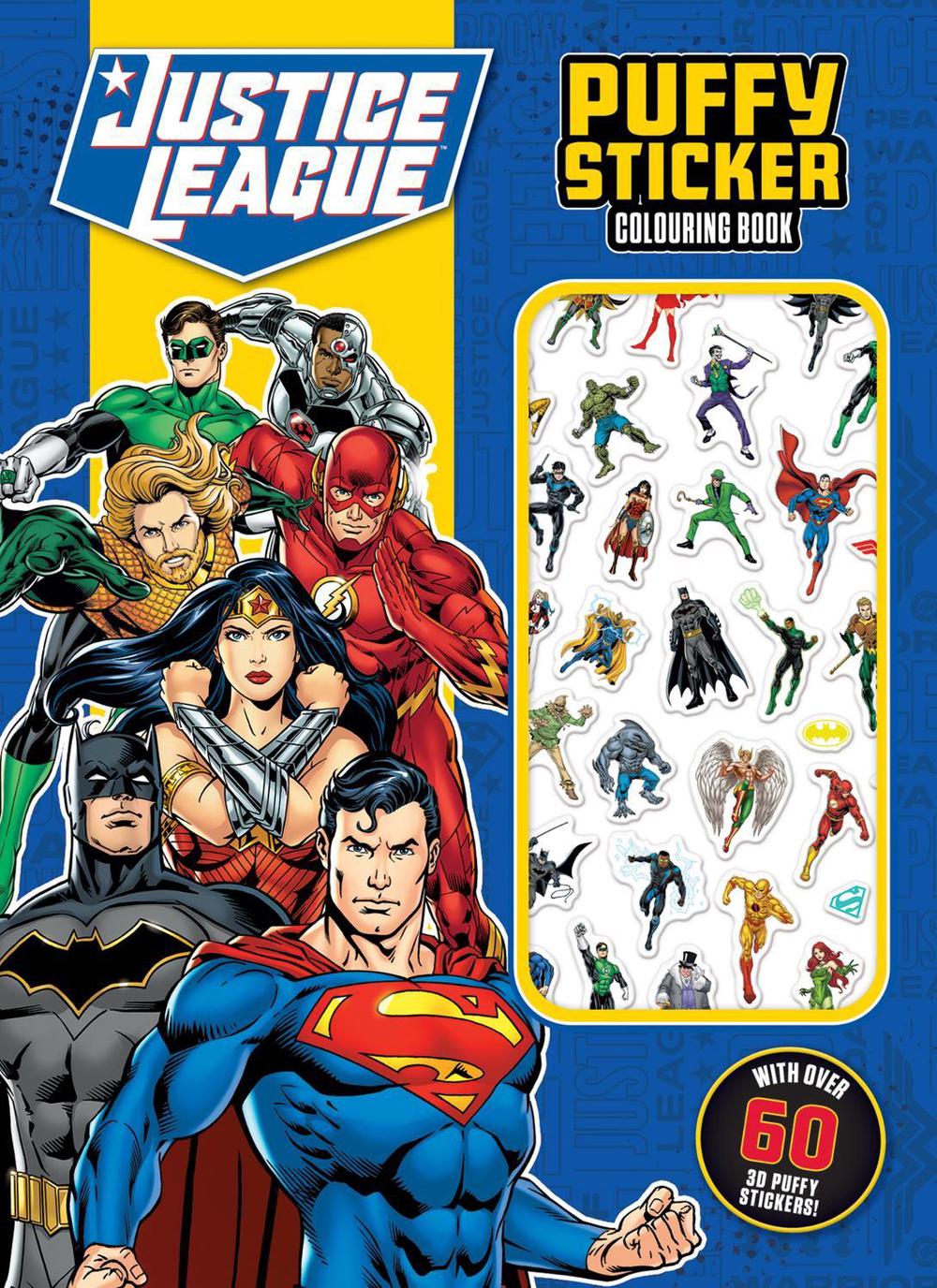 Justice League: Puffy Sticker Colouring Book (DC Comics: Starring ...