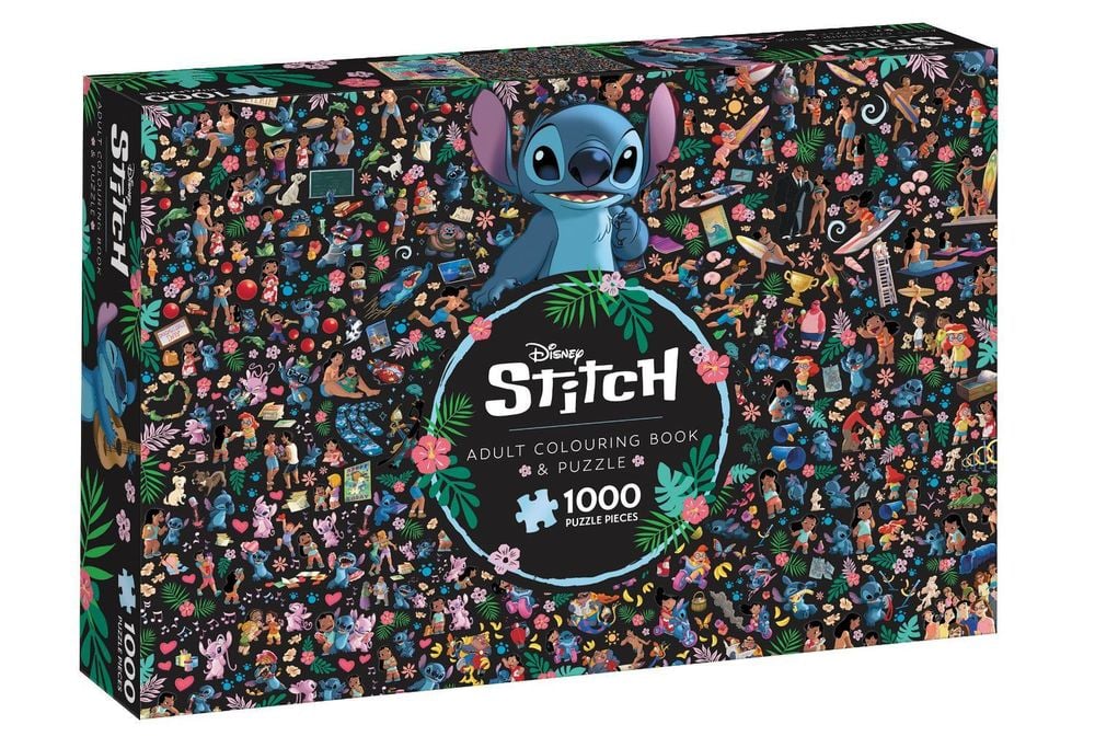 Stitch: Adult Colouring Book and Puzzle (Disney: 1000 Pieces ...