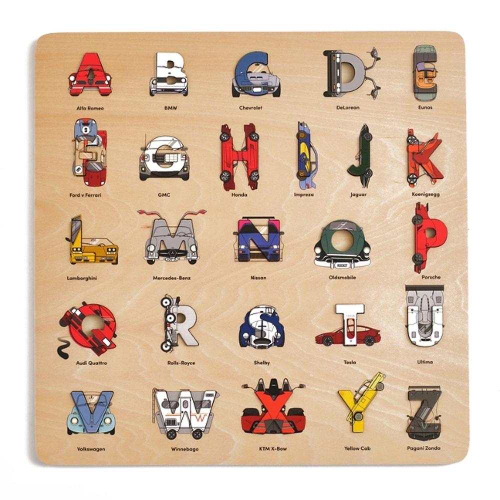 Car Legends Wooden Alphabet Puzzle by Beck Feiner, 9781763753891 | Buy ...