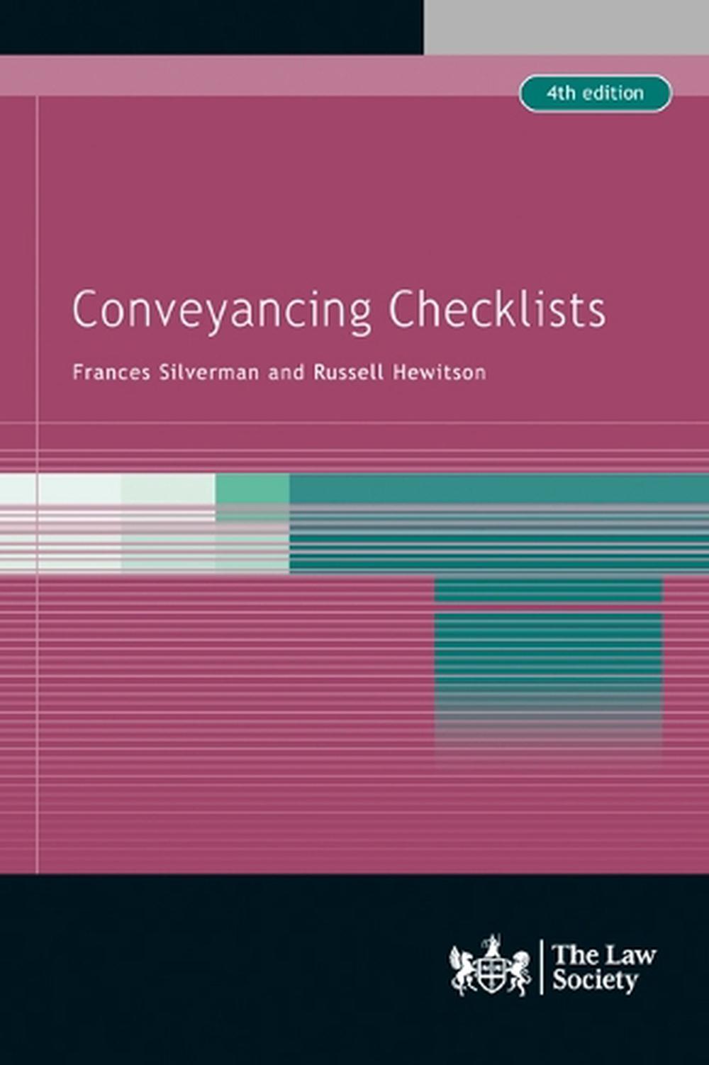 Conveyancing Checklists by Frances Silverman, Paperback, 9781784461591 ...