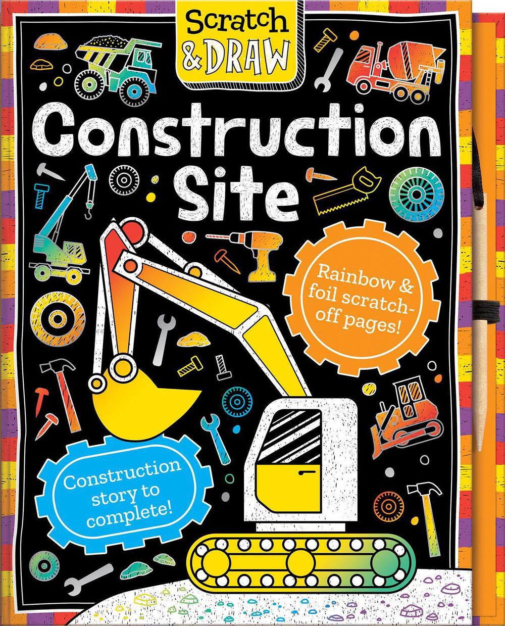 Scratch and Draw Construction Site - Scratch Art Activity Book by ...