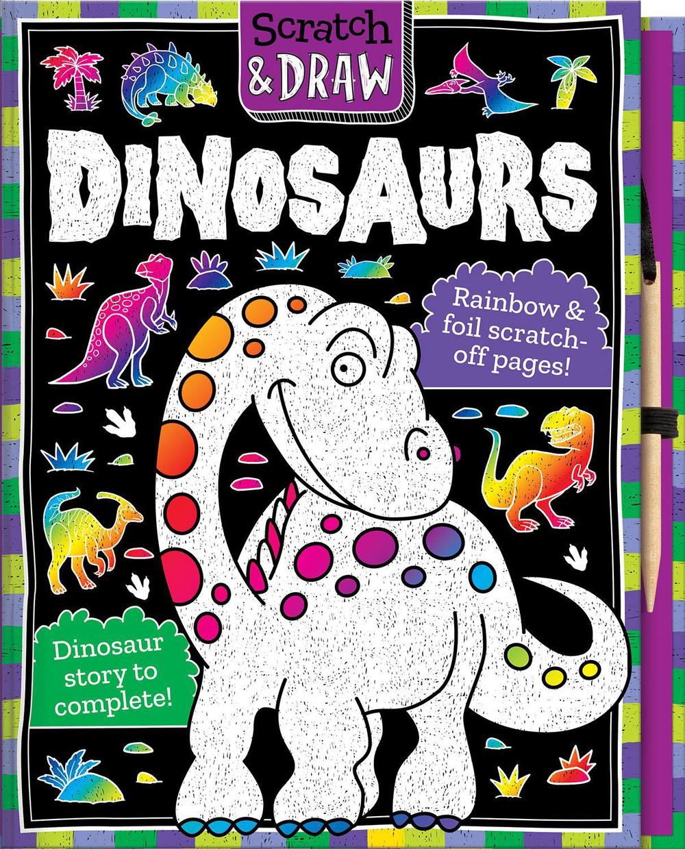 Scratch & Draw Dinosaurs - Scratch Art Activity Book by Nat Lambert ...