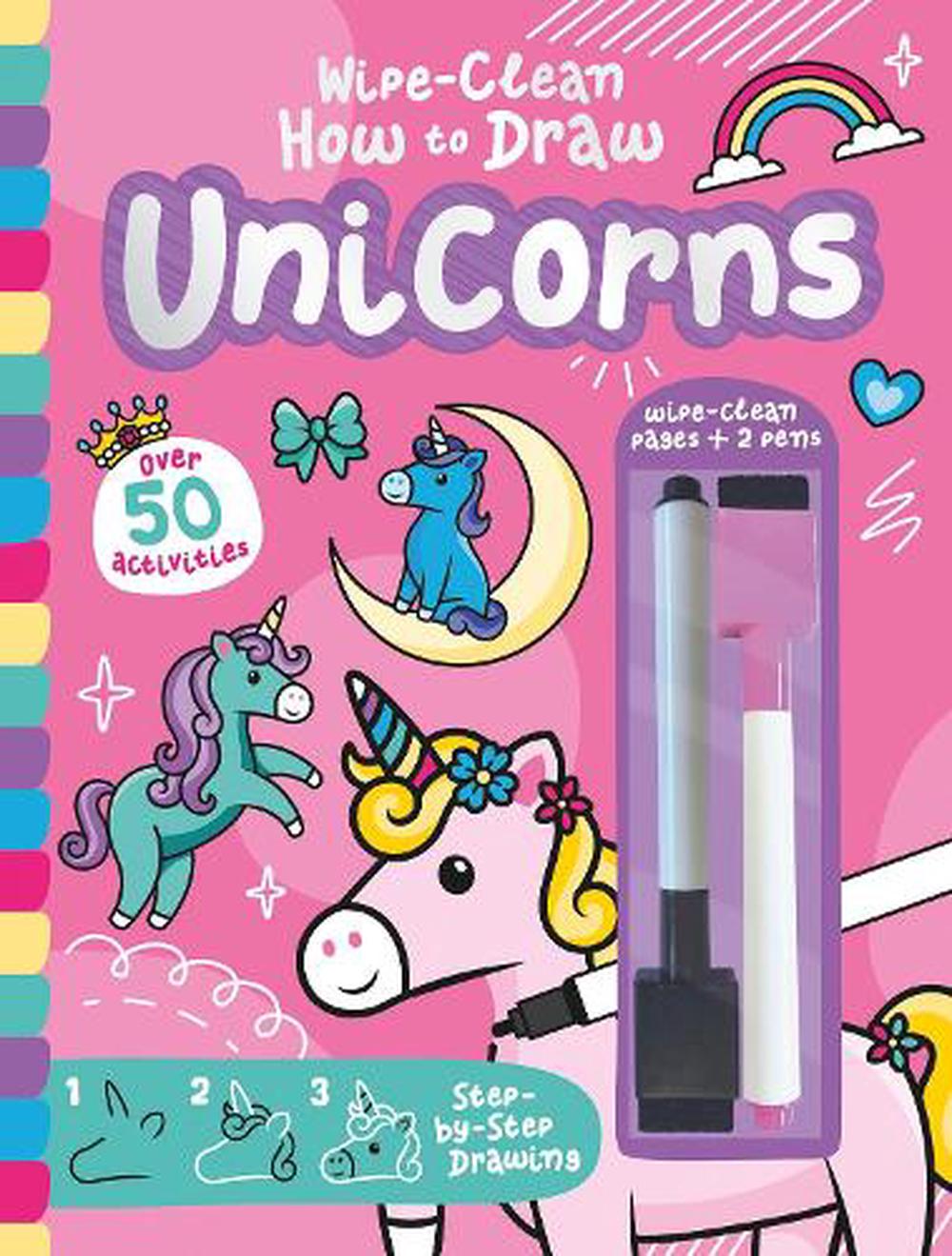 Wipe-Clean How to Draw Unicorns by Jenny Copper, Hardcover ...