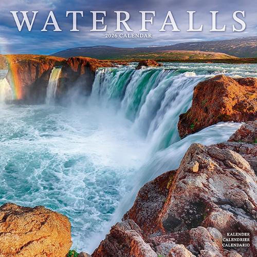 Waterfalls Calendar 2026 Square Scenic Wall Calendar - 16 Month ...