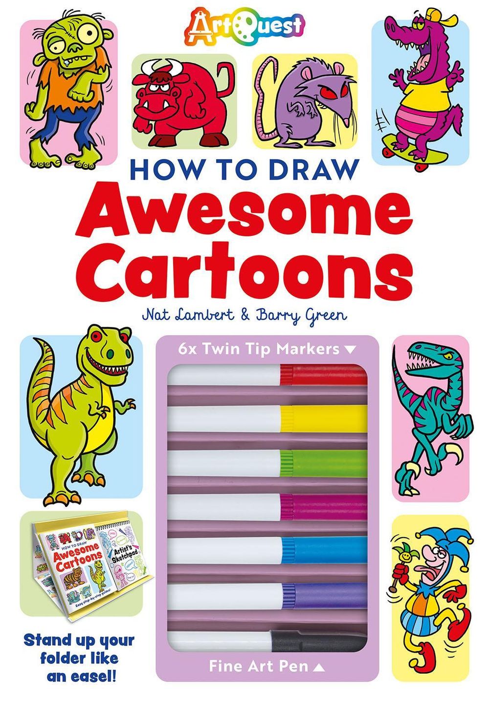 How to Draw Awesome Cartoons by Nat Lambert, 9781835553954 | Buy online ...