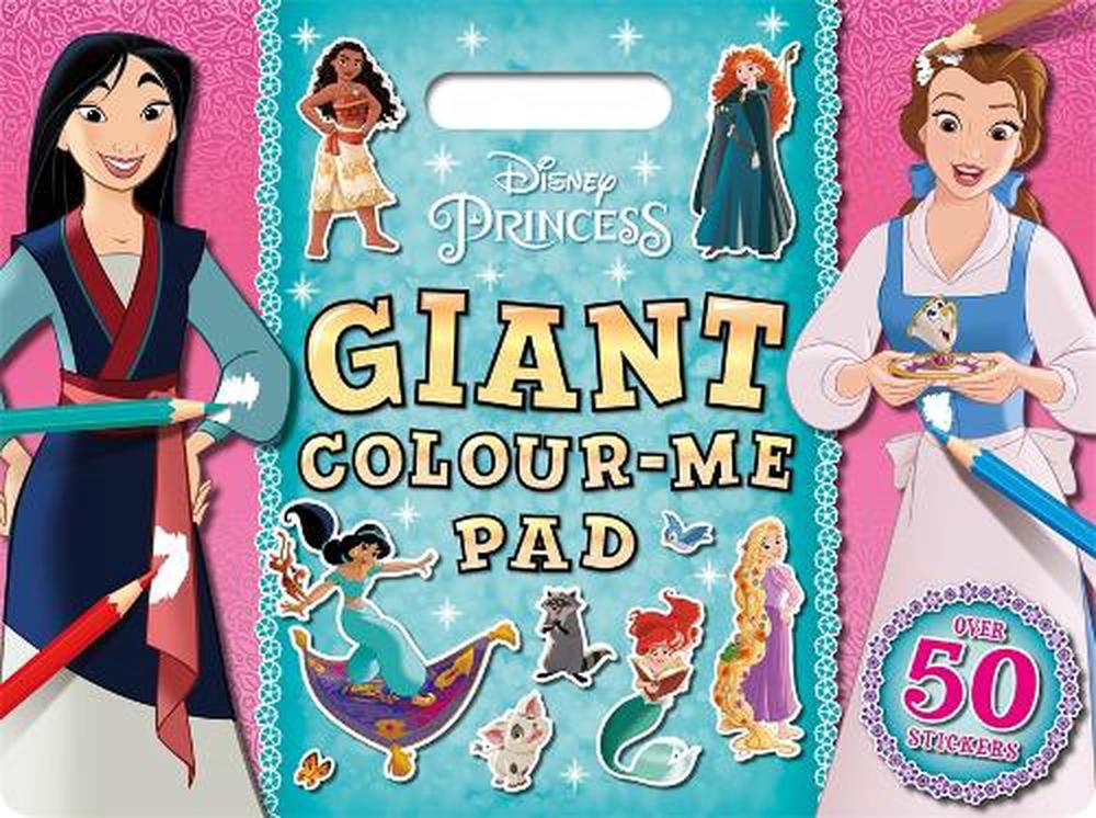 Disney Princess: Giant Colour-Me Pad by Walt Disney, Paperback ...