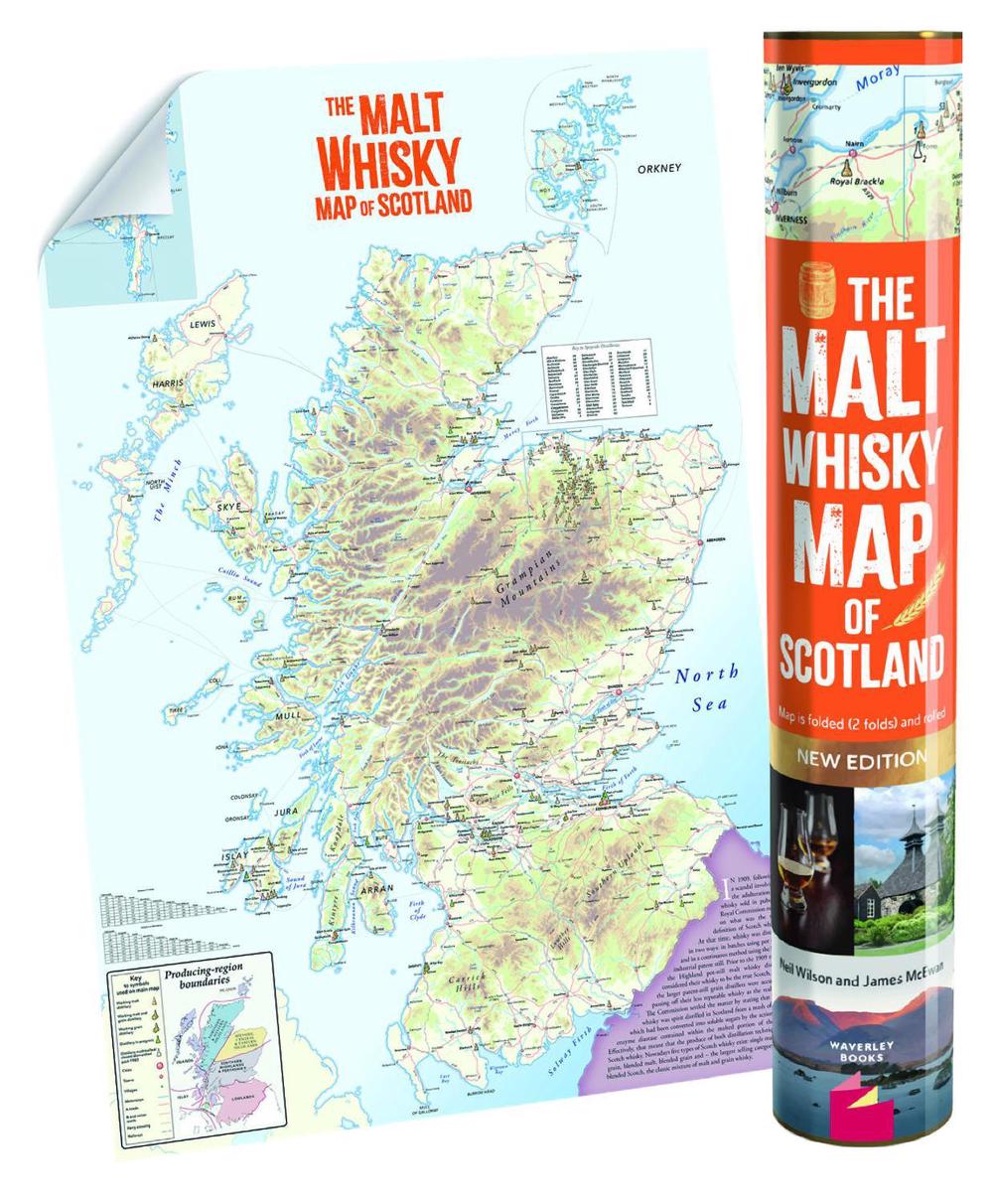 The MALT WHISKY MAP OF SCOTLAND by Neil Wilson, Map, 9781849342032 ...