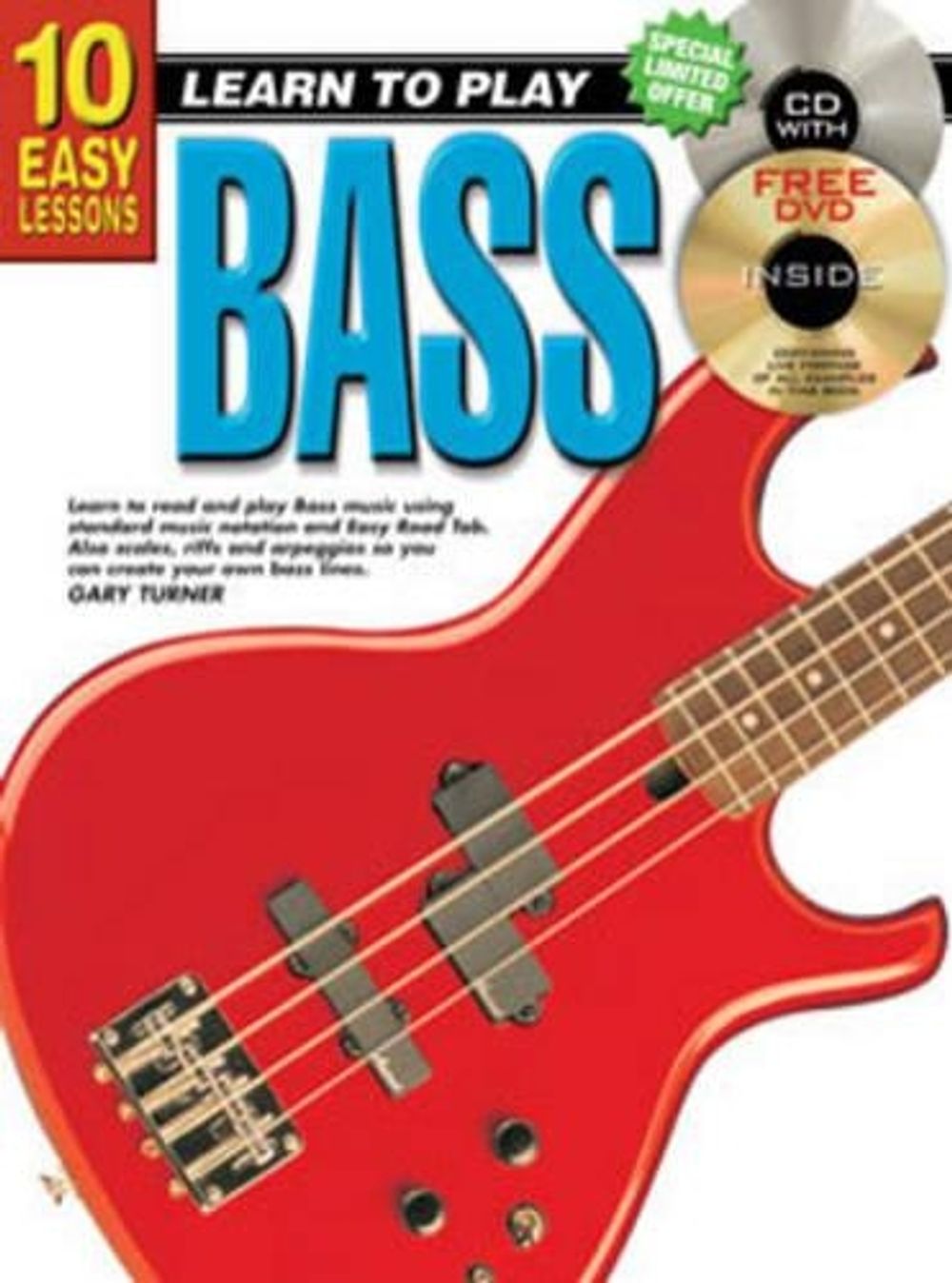 10 Easy Lessons - Learn To Play Bass by Gary Turner, Paperback ...