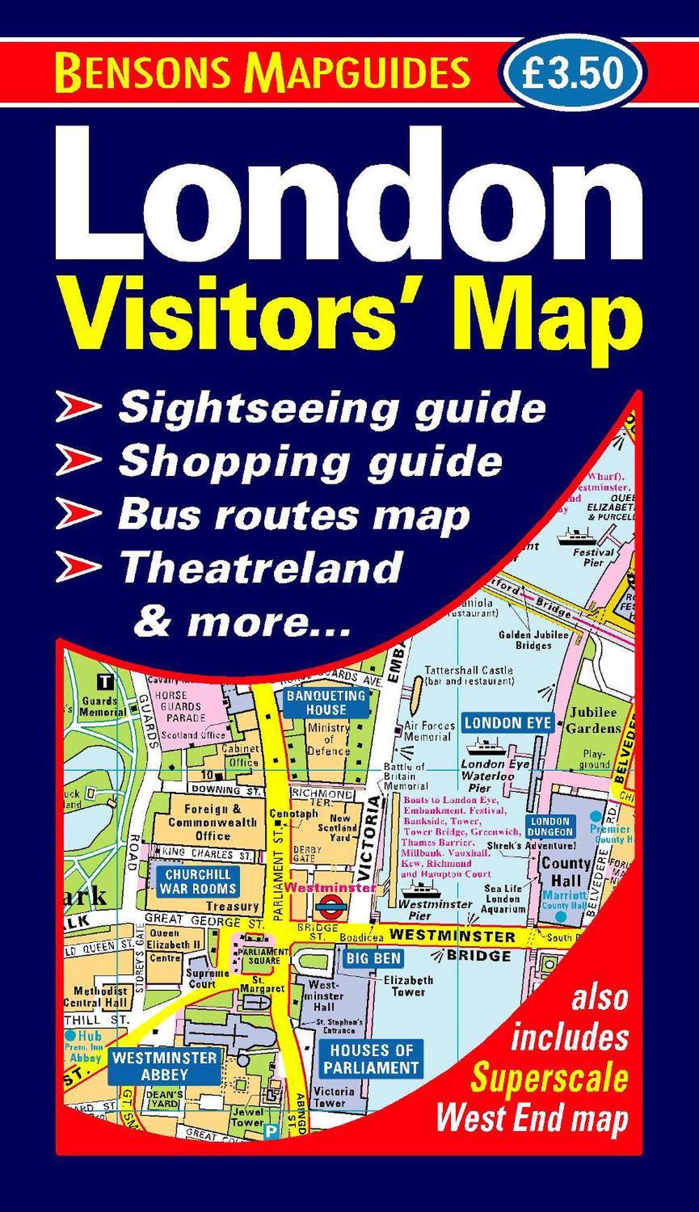 London Visitors' Map by Bensons MapGuides, Folded, 9781898929642 | Buy ...