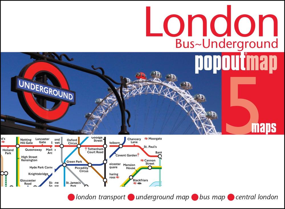 London Bus & Underground Popout Map by PopOut Maps, Folded ...