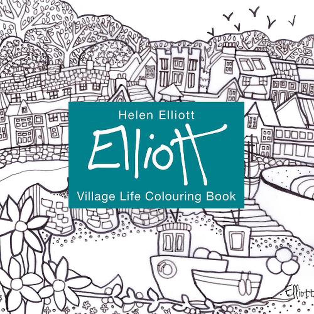 Helen Elliott Village Life Colouring Book | Buy online at The Nile