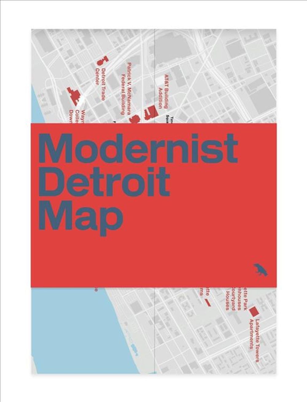 Modernist Detroit Map by Michael Abrahamson, Folded, 9781912018567 ...