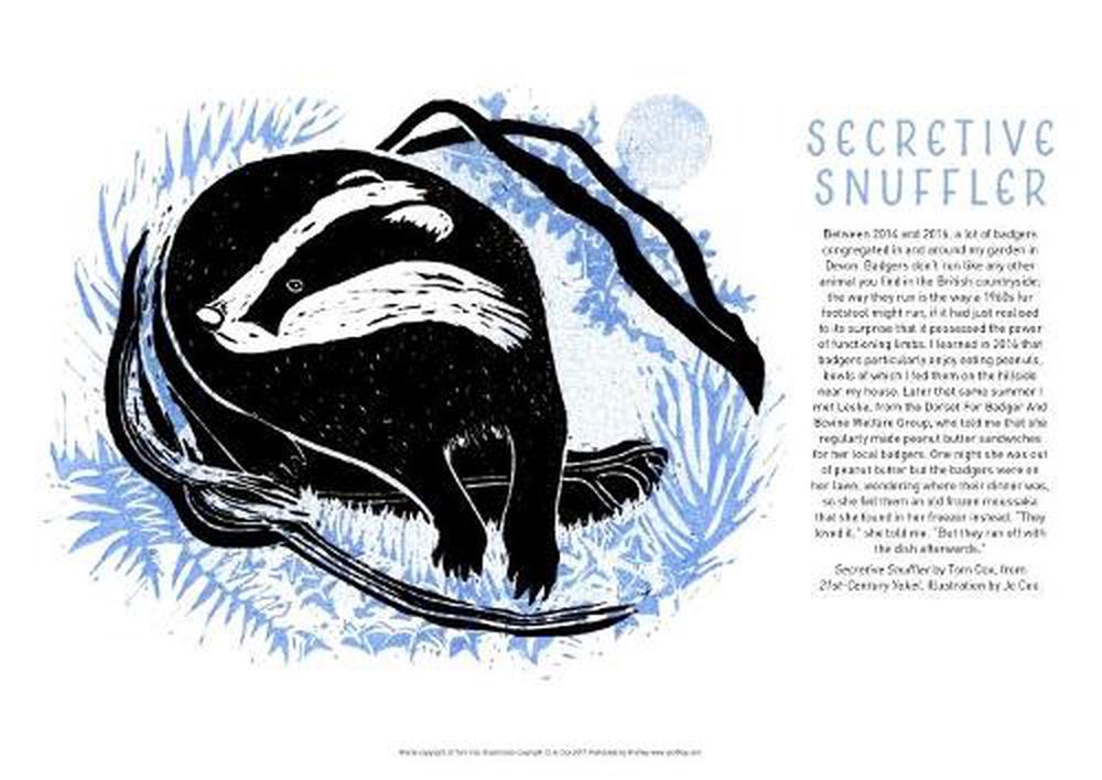 Tom Cox's 21st Century Yokel Poster: Secretive Snuffler | Buy online at ...