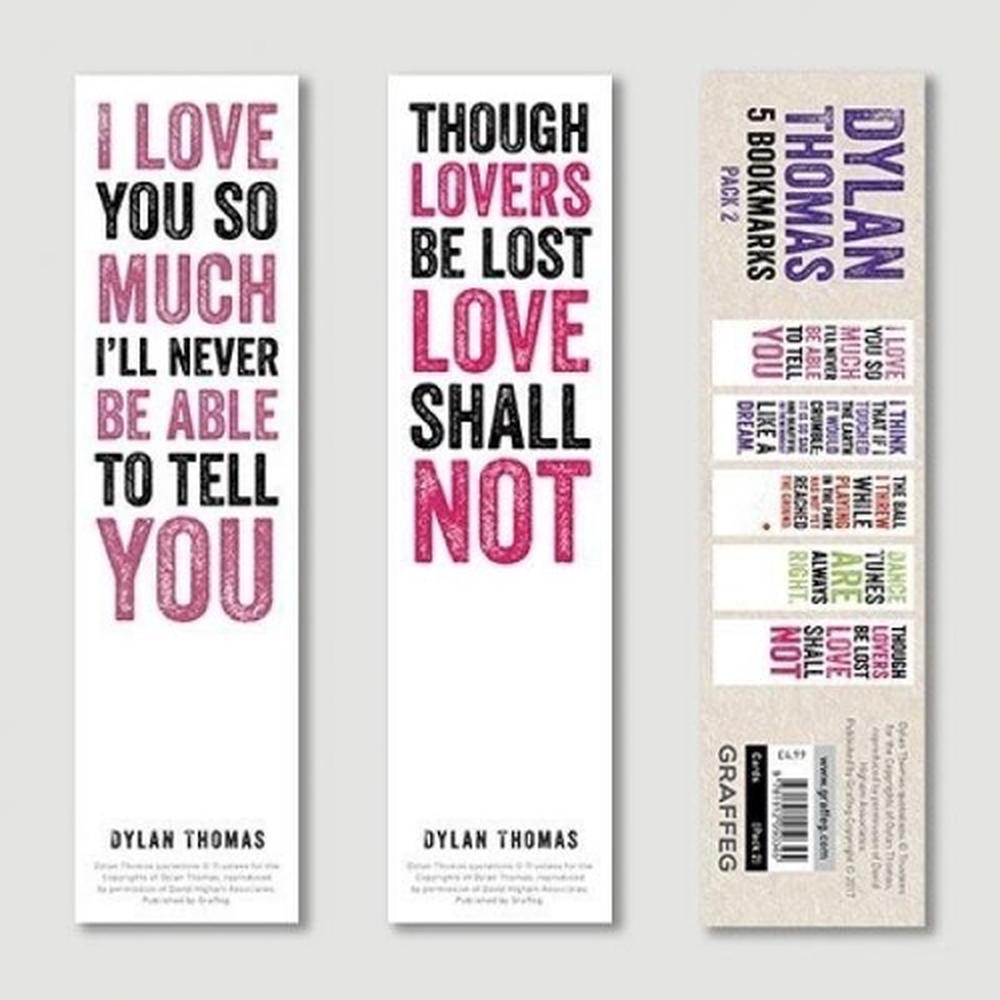 Dylan Thomas Bookmarks Pack 2 | Buy online at The Nile