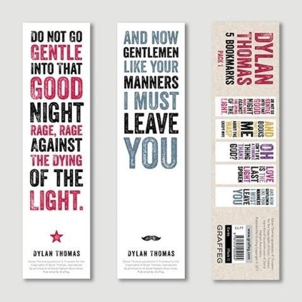 Dylan Thomas Bookmarks Pack 1 | Buy online at The Nile