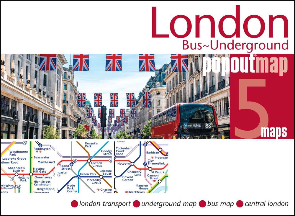 London Bus and Underground PopOut Map by PopOut Maps, Folded ...