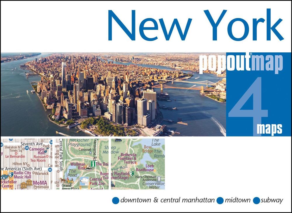 New York PopOut Map - pocket size, pop up map of new york city by ...