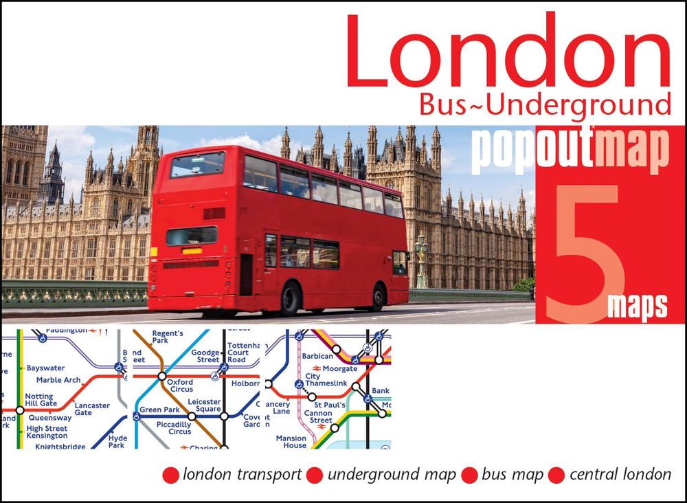 London Bus and Underground PopOut Map by PopOut Maps, Folded ...