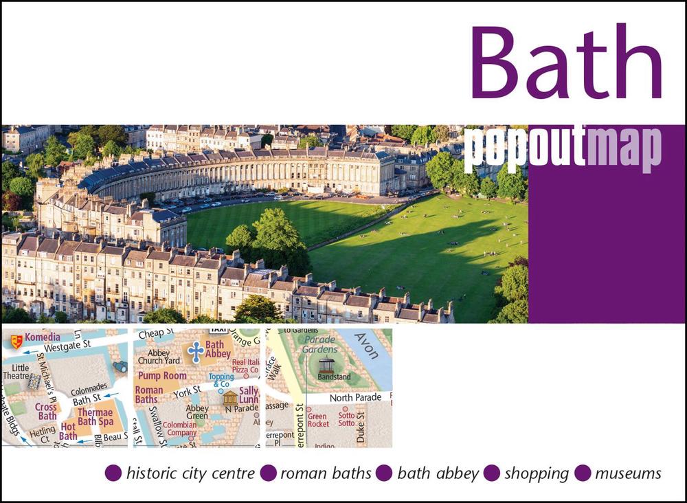 Bath PopOut Map - pocket size, pop up map of Bath city centre by PopOut ...