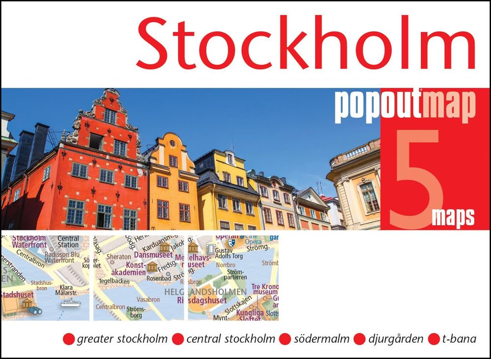 Stockholm PopOut Map - pocket-size, pop up map of Stockholm city centre ...