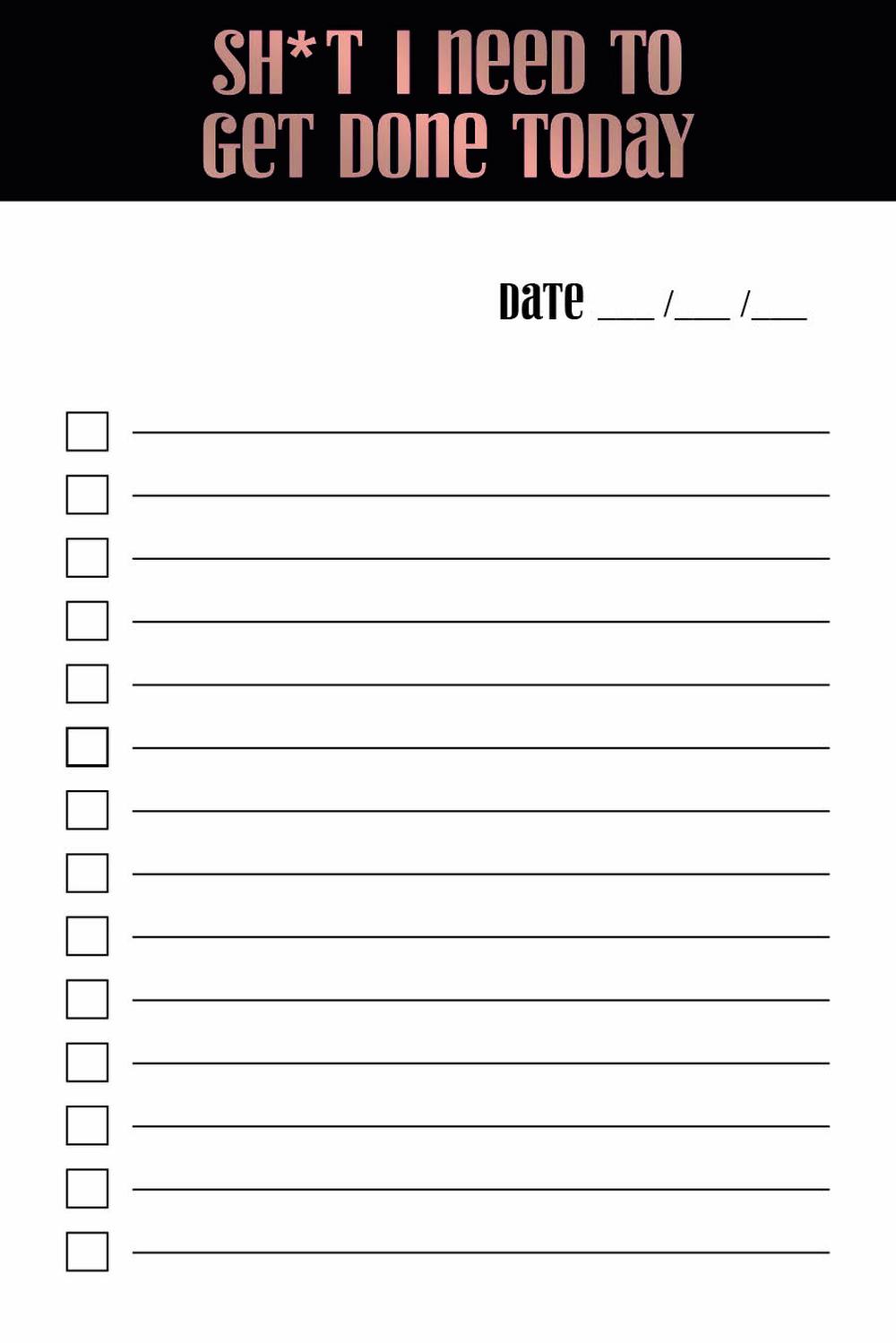 New Holland The List series - SH*T I NEED TO GET DONE TODAY - ROSE GOLD ...