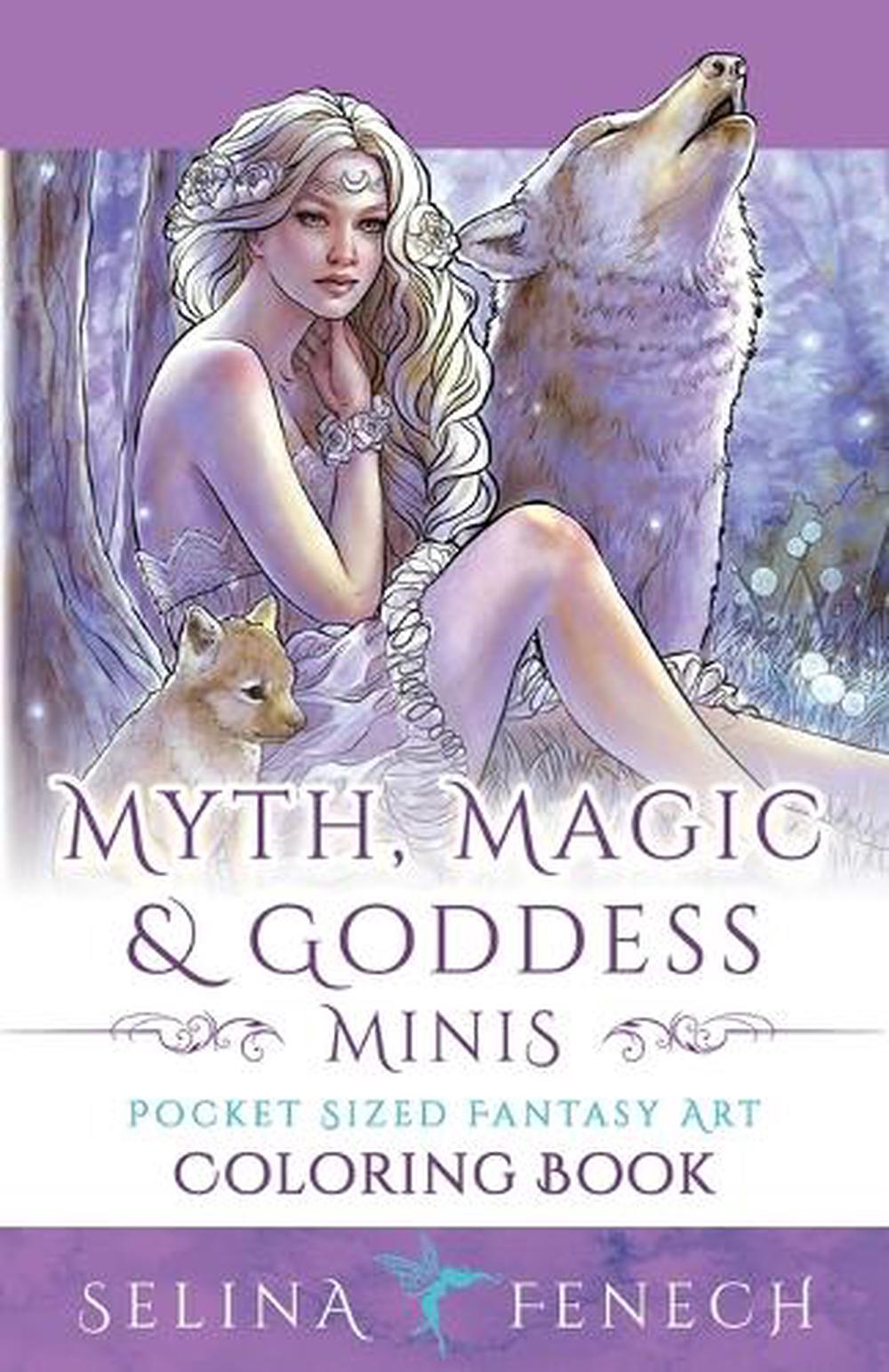 Myth, Magic, and Goddess Minis - Pocket Sized Fantasy Art Coloring Book ...