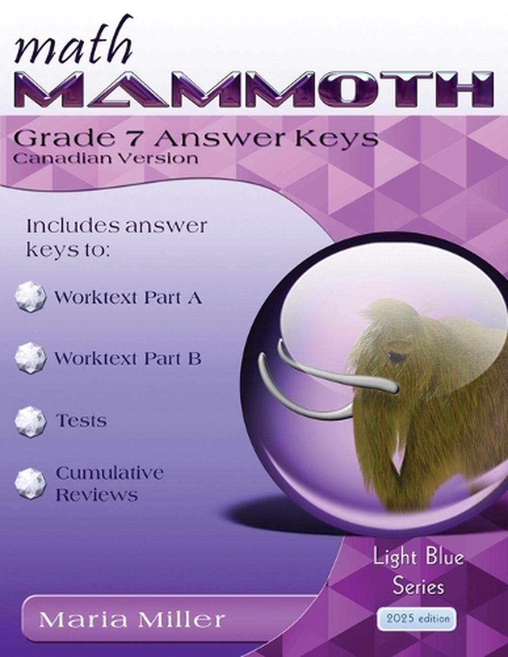 Math Mammoth Grade 7 Answer Keys, Canadian Version by Maria Miller ...