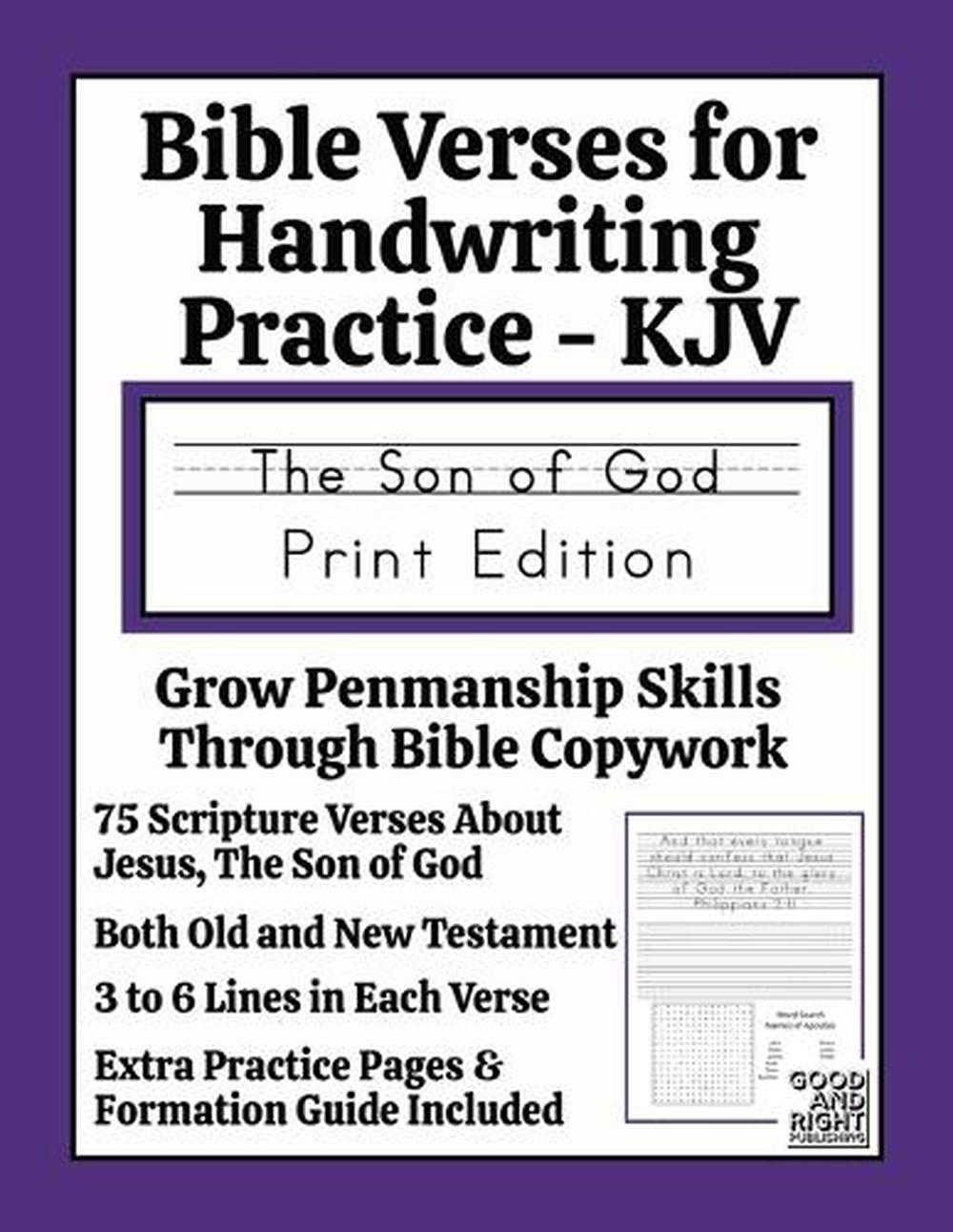 Bible Verses for Handwriting Practice - KJV by Good And Right ...