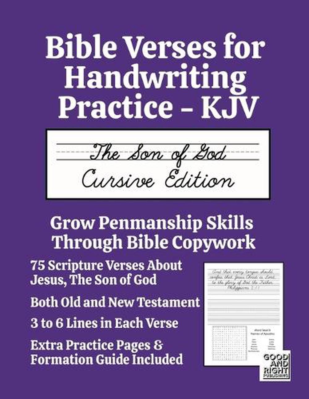 Bible Verses for Handwriting Practice - KJV by Good And Right ...
