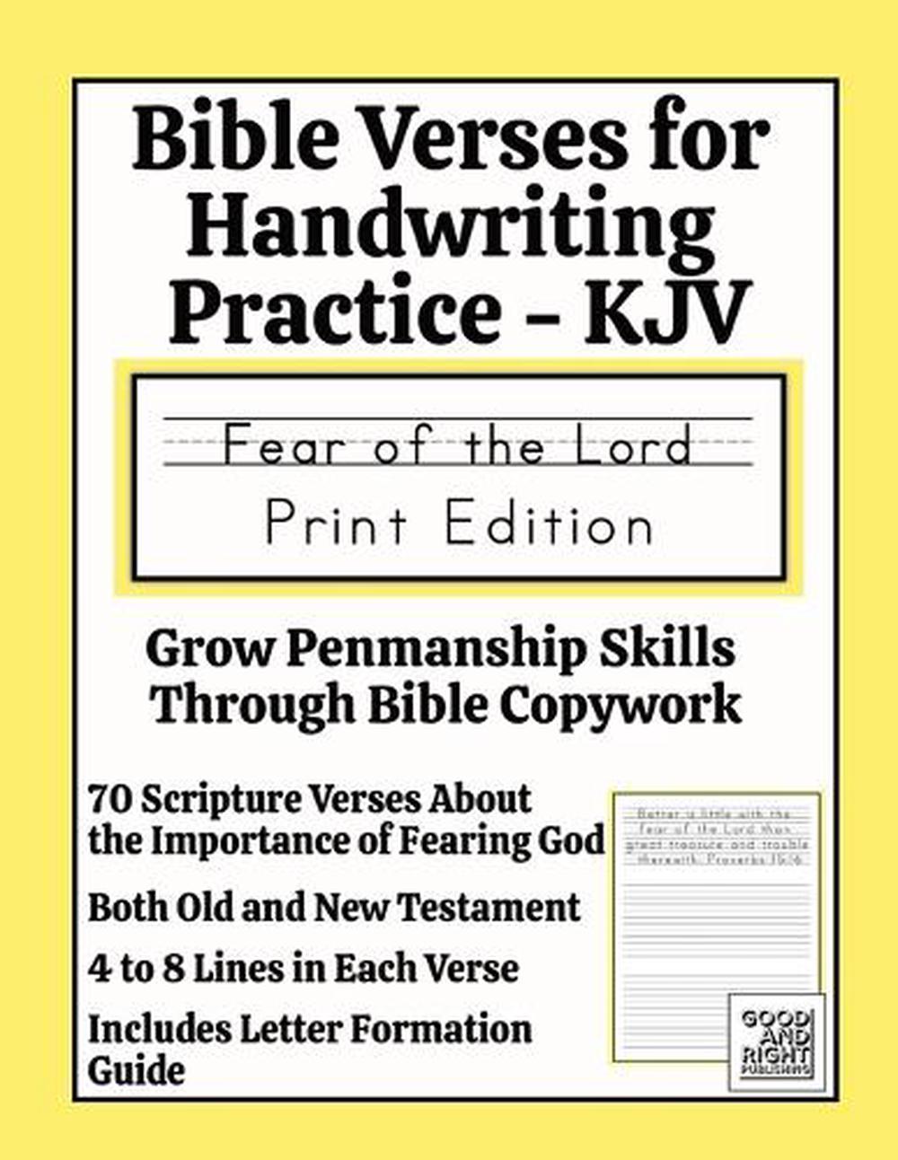 Bible Verses for Handwriting Practice - KJV by Good And Right ...