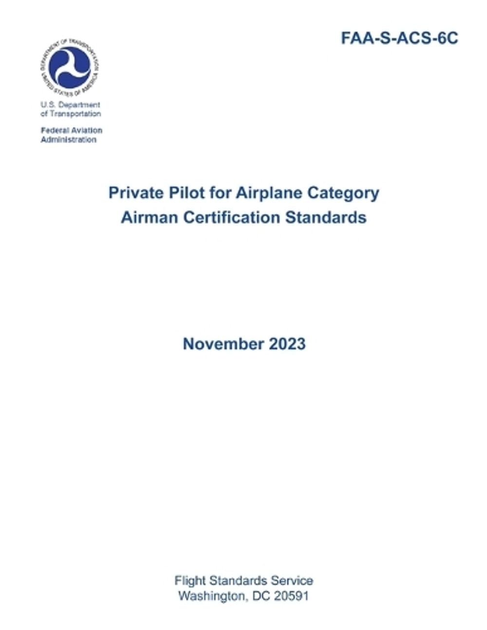 FAA-S-ACS-6C Private Pilot for Airplane Category Airman Certification ...