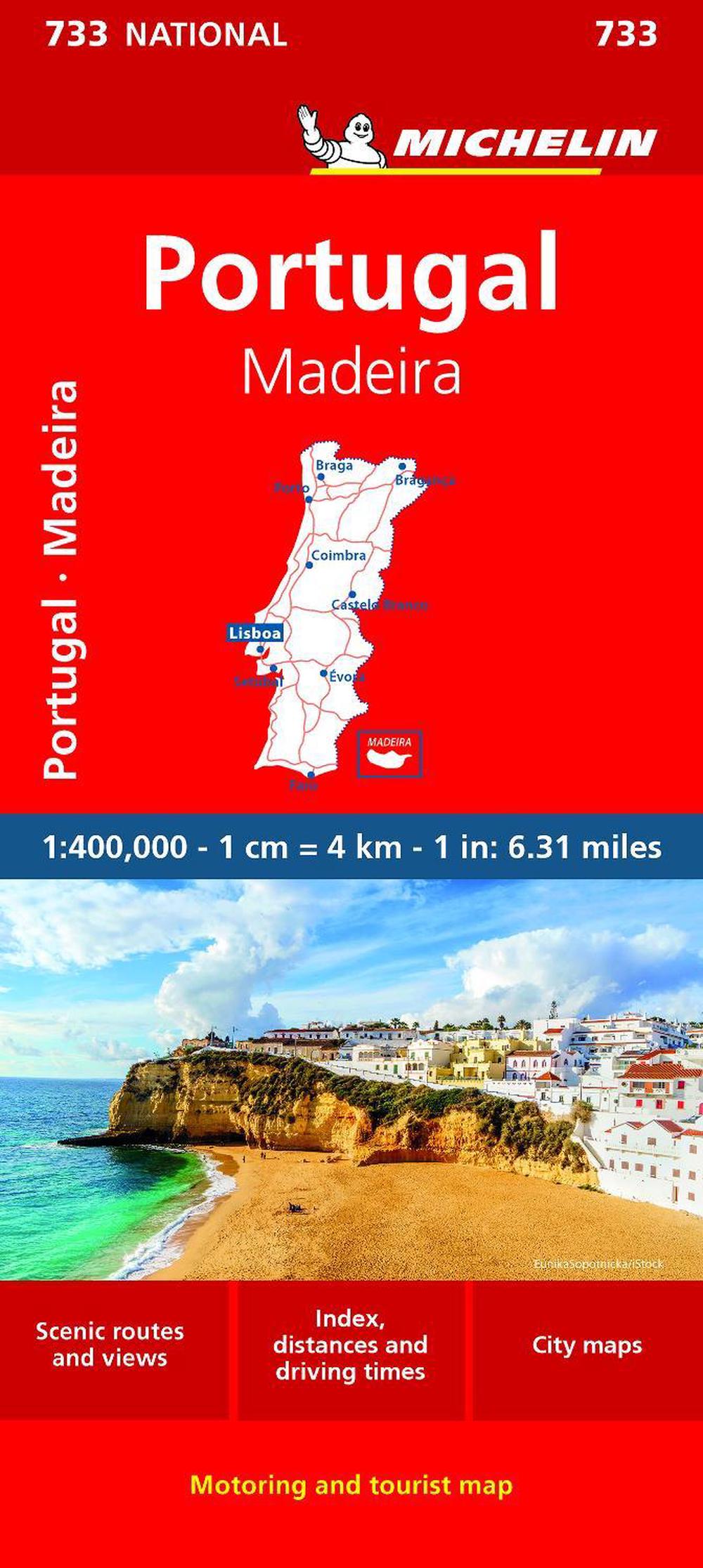Michelin Portugal, Madeira Road and Tourist Map by Michelin Travel ...