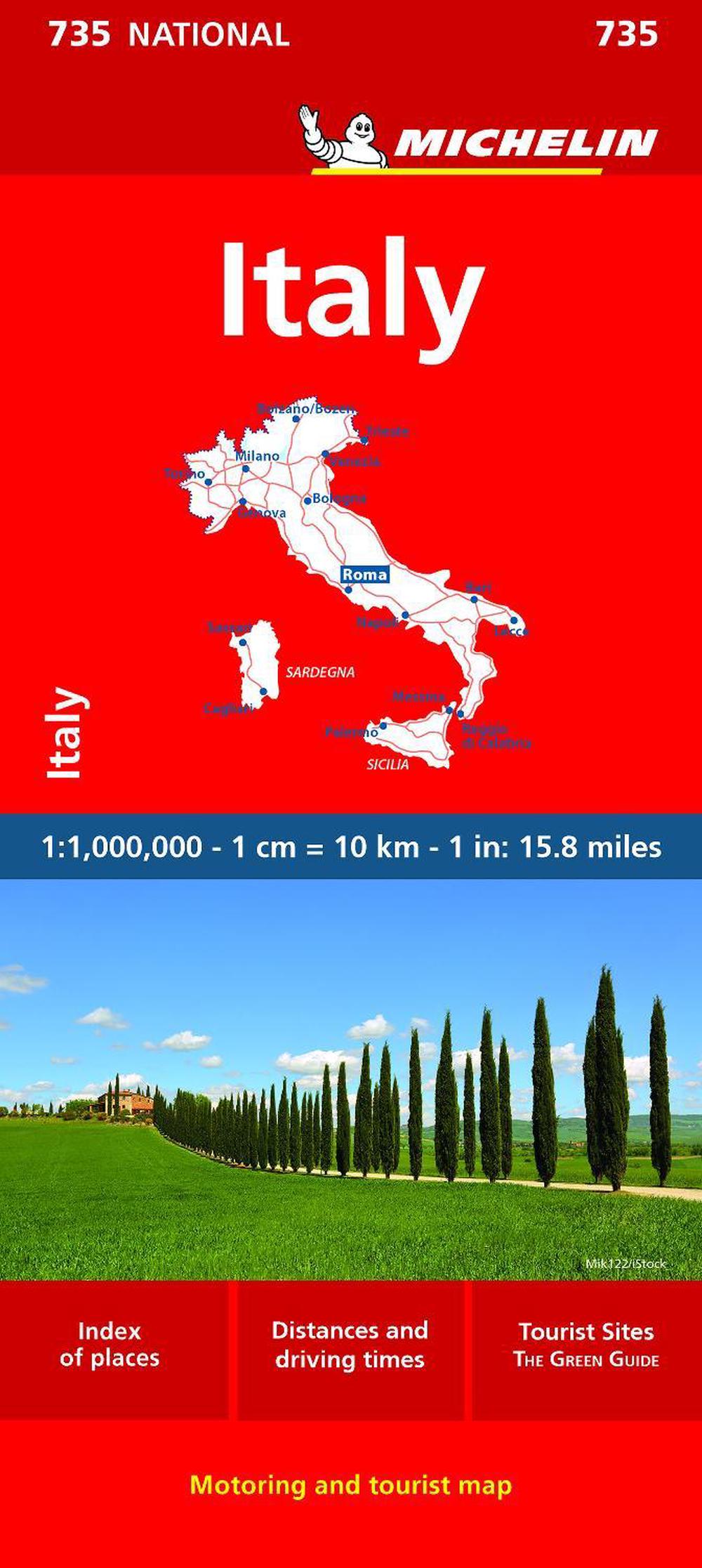Michelin Italy Map 735 by Michelin, Folded, 9782067171466 | Buy online ...