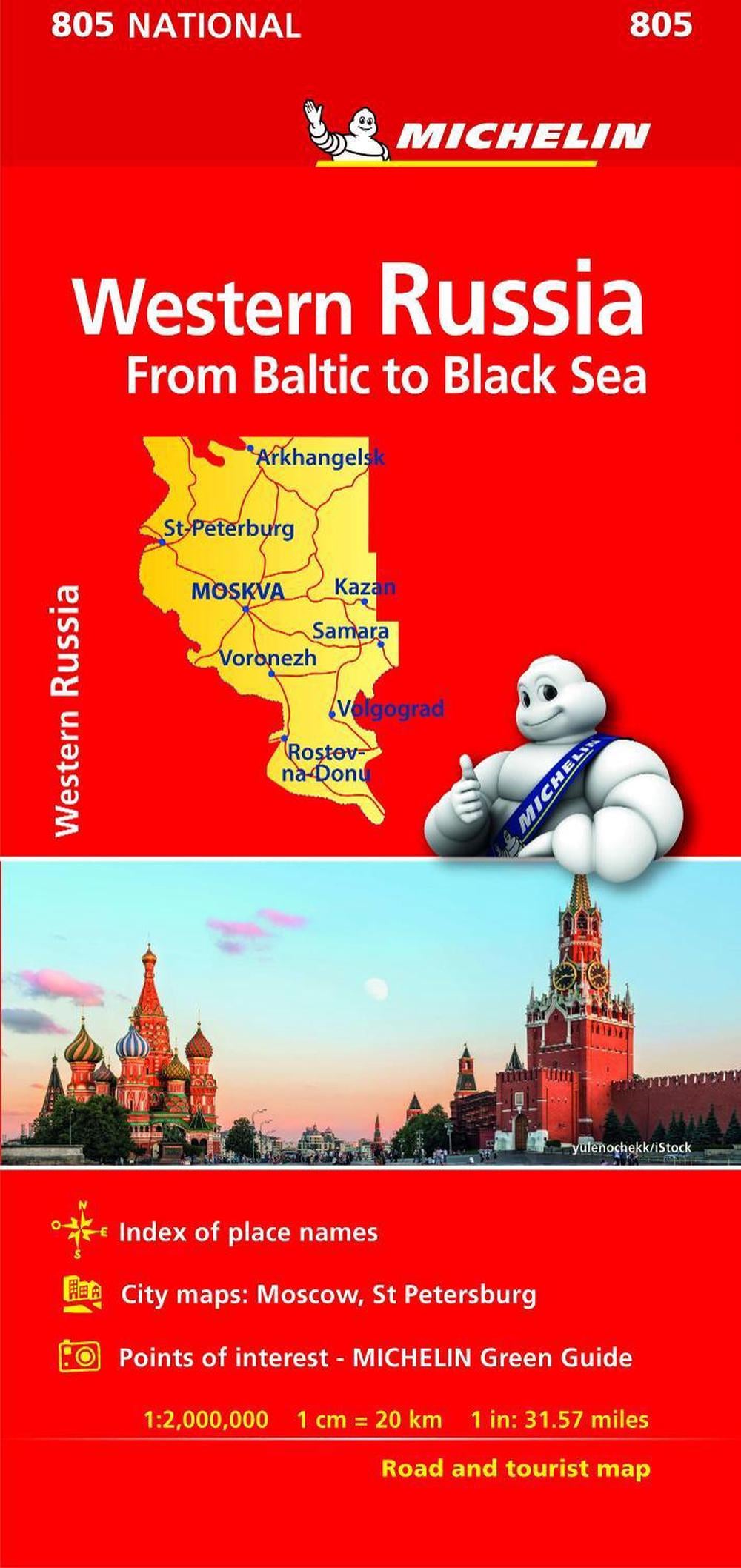 Michelin Western Russia Road and Tourist Map 805 by Michelin, Folded ...