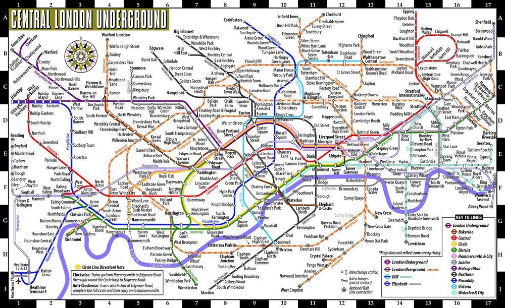 Streetwise London Underground Map - Laminated Map of the London ...